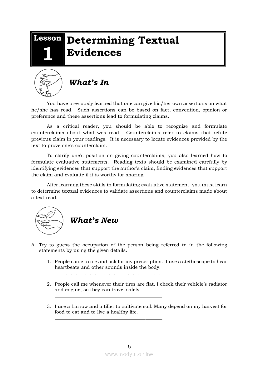 Reading And Writing Skills Quarter 4 Module 7 Determining Textual Reading And Writing Skills Quarter 4 Module 7 Determining Textual